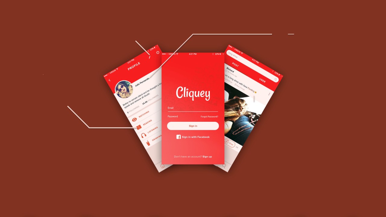 Cliquey - Activity Based Social Networking App - YouTube