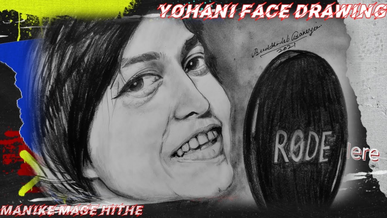 How To Draw Yohani Manike Mage Hithe| Face Drawing Easy Step By Step ...