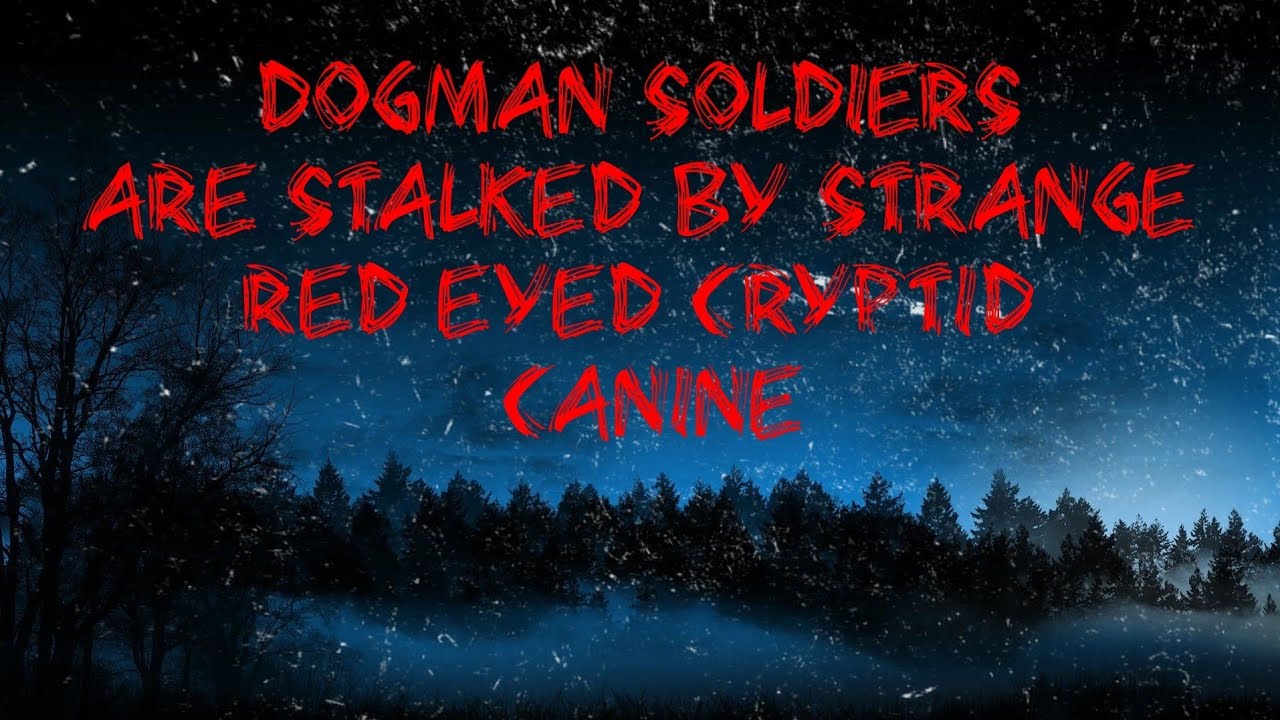 DOGMAN SOLDIERS ARE STALKED BY STRANGE RED EYED CRYPTID CANINE - YouTube
