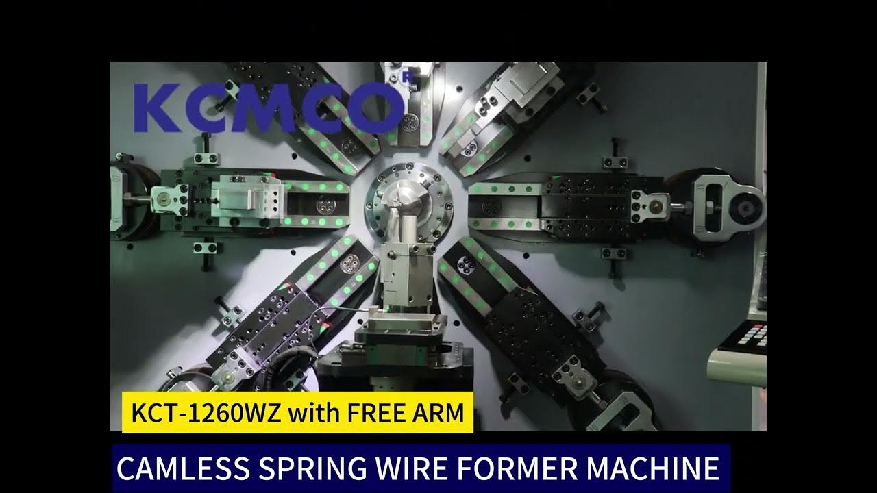 KCT-1560WZ KCMCO SPRING MACHINE 6.0mm wire former machine with FREE MOVEMENT - YouTube