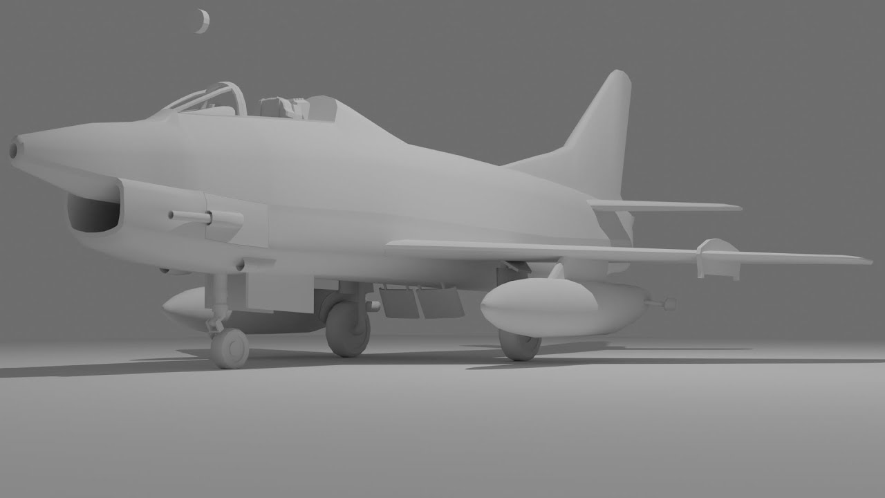 Fiat G91 R3 Blender Time Lapse- Unturned - YouTube