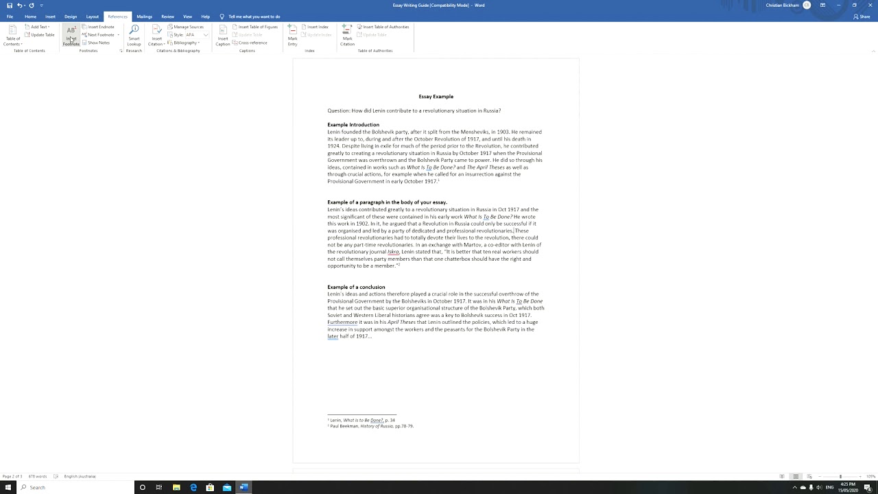 How to Write Footnotes and a Bibliography - YouTube