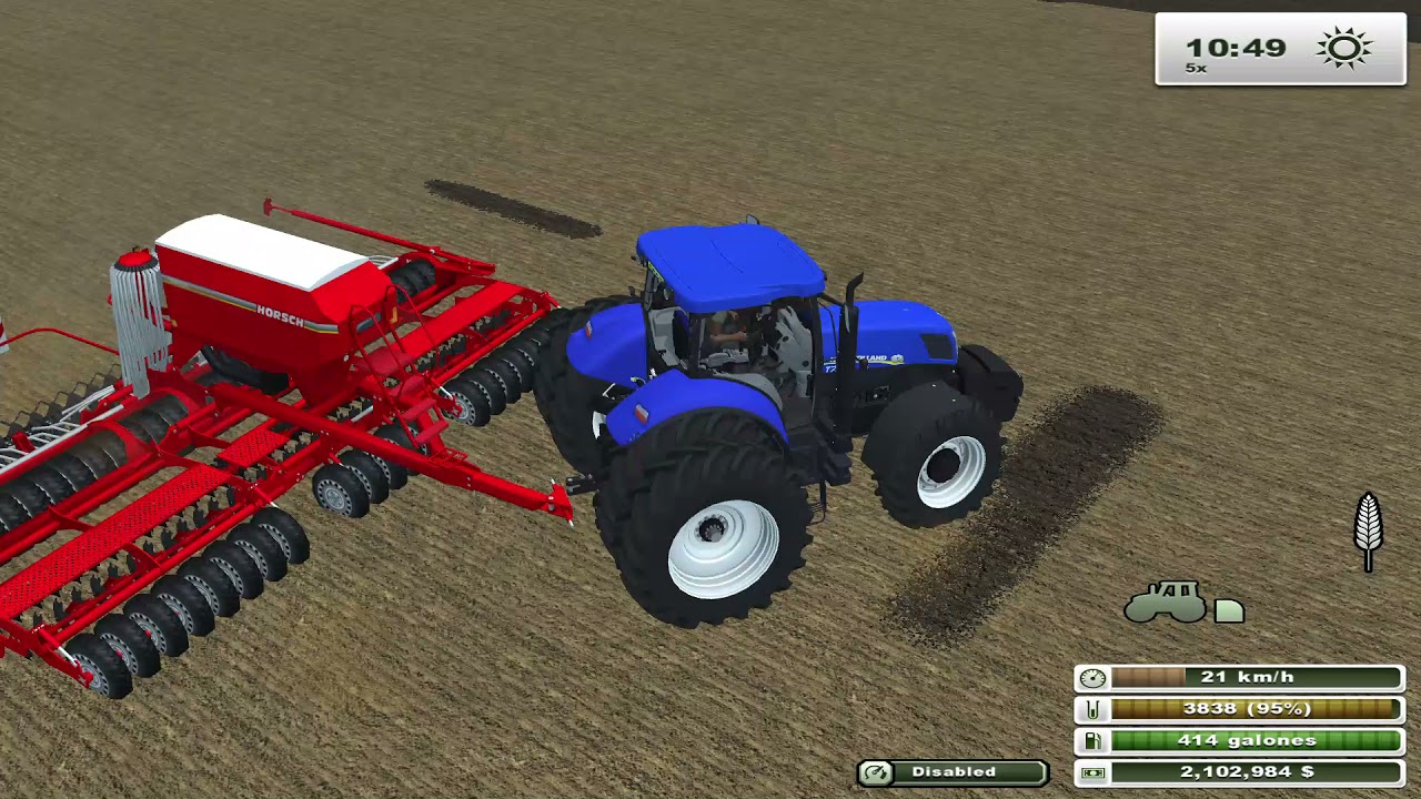 Sembrando Con el 120 y el New Holland fs13 !!! - YouTube