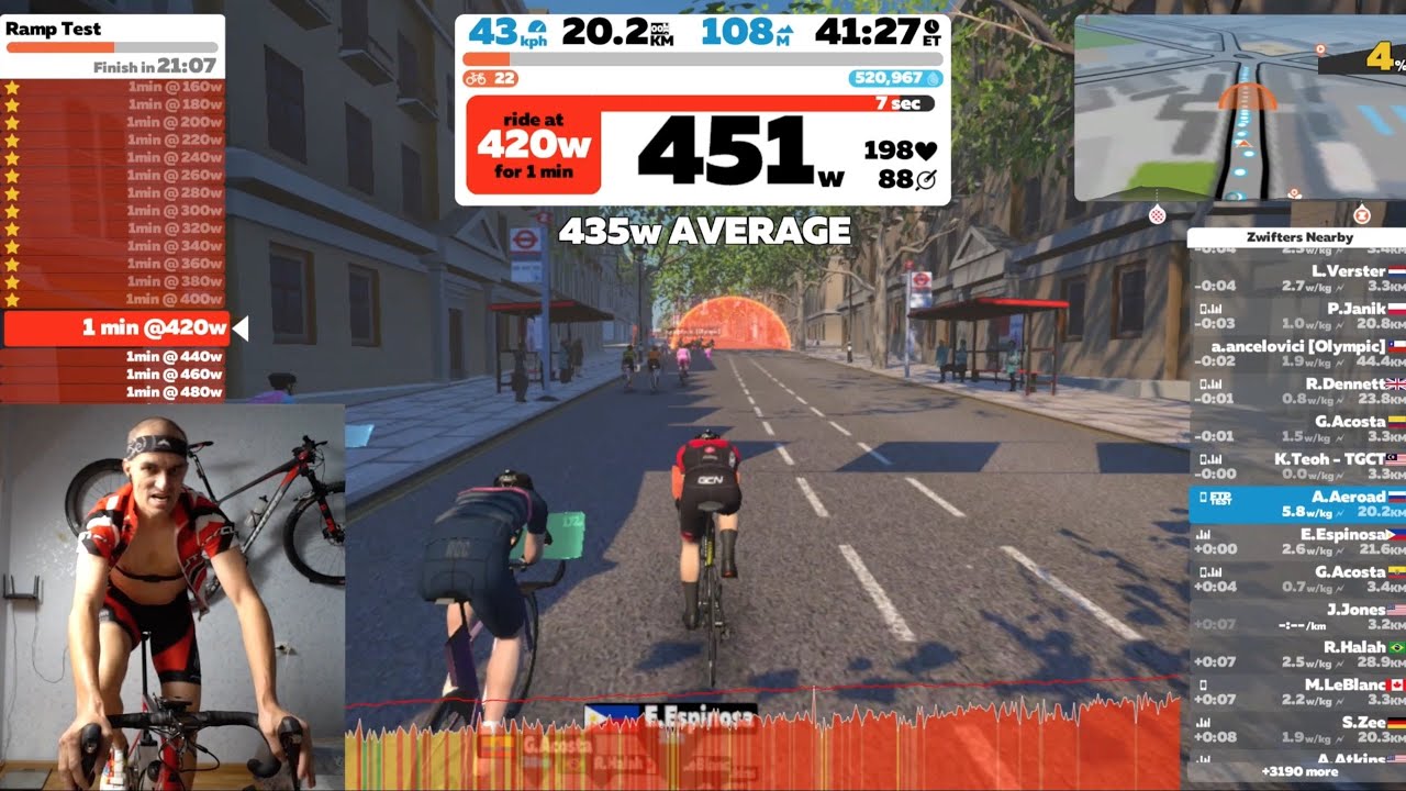 Ramp test (best 60" - 437w) - YouTube