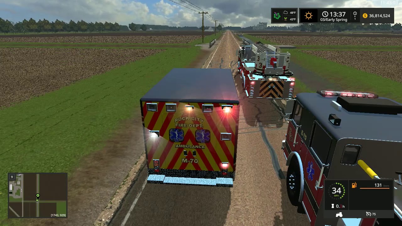 Farming Simulator 2017 Fire Response! New Ladder! - YouTube