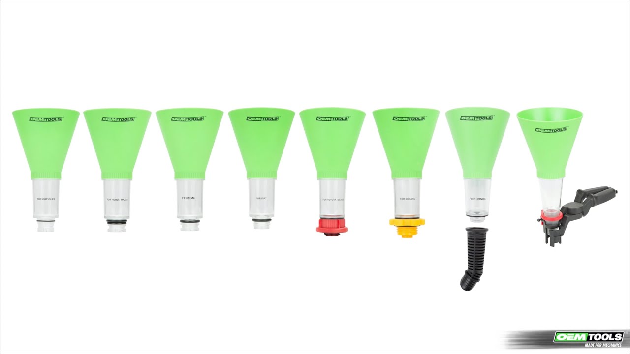 OEMTOOLS Direct Fit Oil Funnels - YouTube