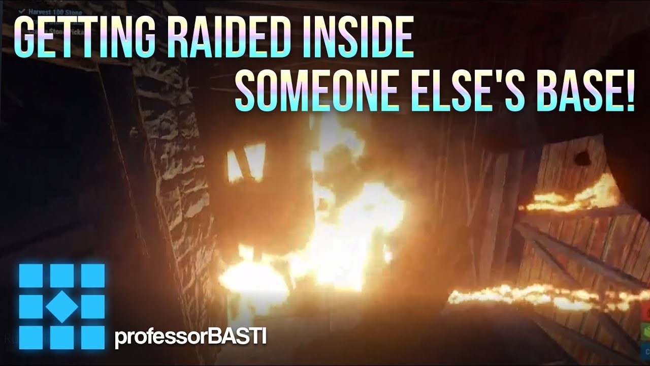 Getting raided inside someone else's base! - RUST - YouTube
