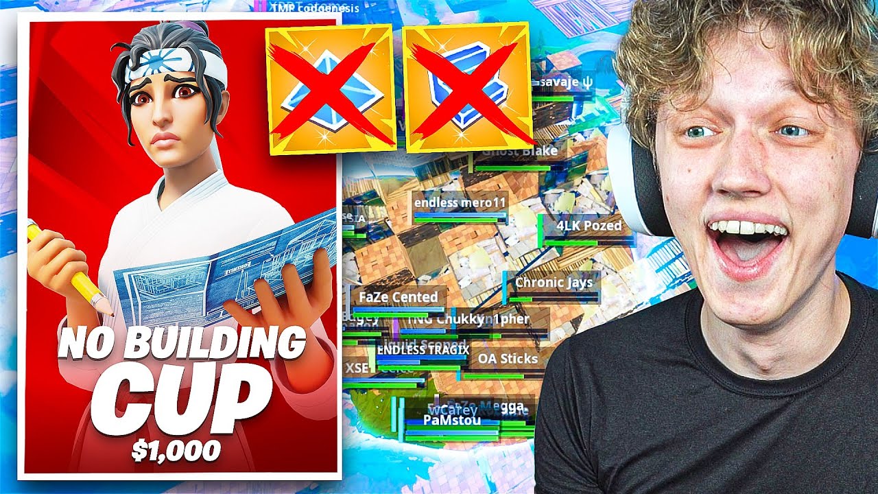 I Hosted a NO BUILDING Tournament for $100 in Fortnite... (no builds ...