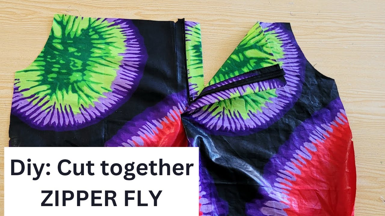 How to Attach a Zipper on a Cut together Zipper Fly. Easy and detailed ...