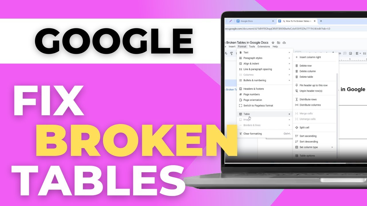 🛠 How To Fix Broken Tables in Google Docs (Working 2025) - YouTube