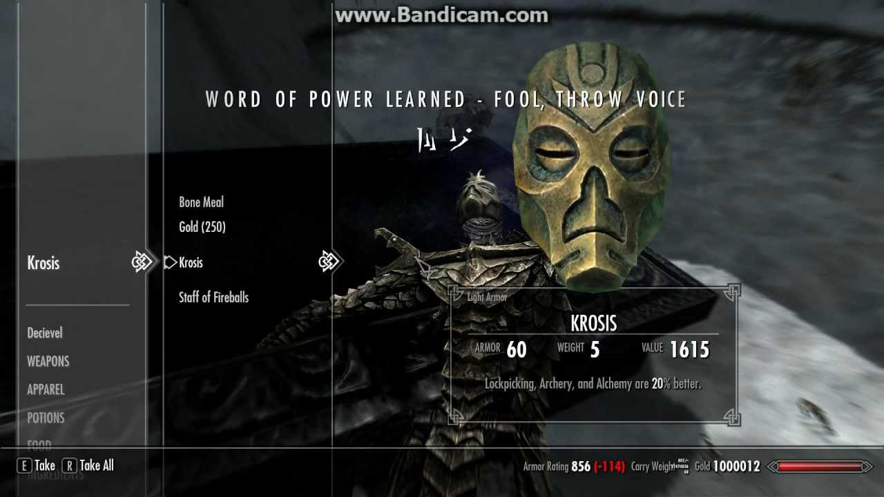Where to find Krosis (Skyrim) - YouTube