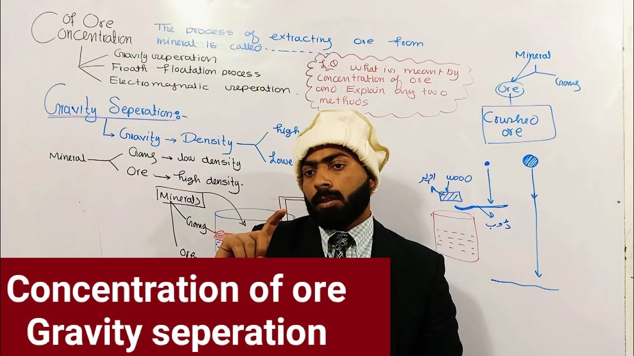 Gravity separation || Concentration of ore || 10th class chemistry ...