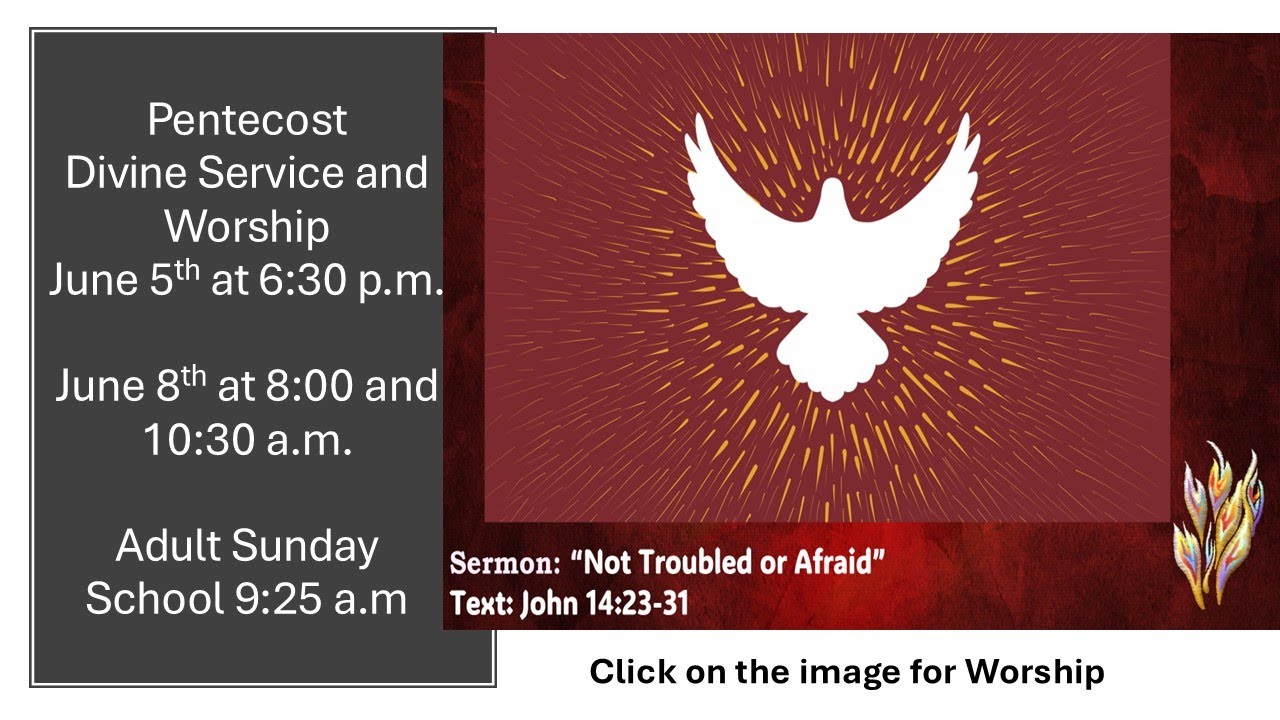 Pentecost Divine Service and Worship: June 8th, 2025 - YouTube