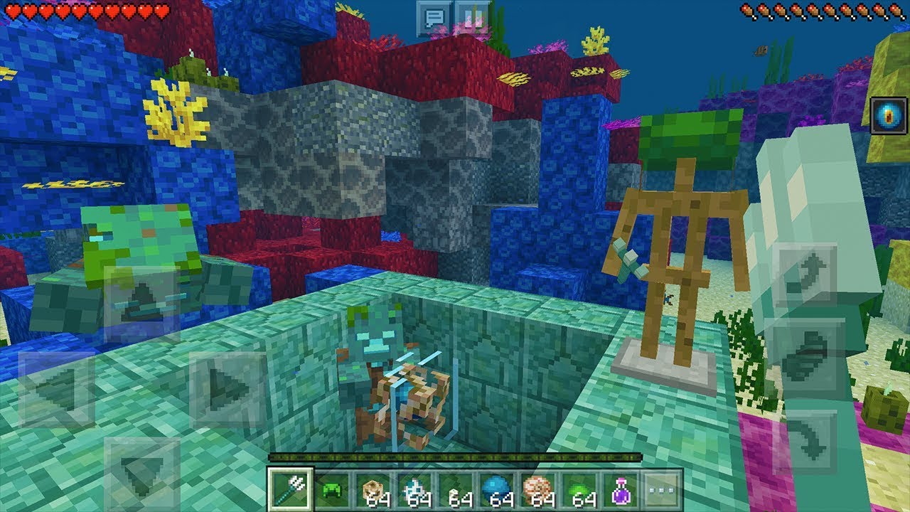 MCPE 1.5 FEATURES GAMEPLAY - The Update Aquatic Phase 2 - Minecraft ...