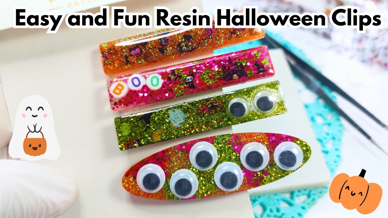 Easy Halloween Hair Clips Ideas Resin for Beginners Resin Crafts Resin ...