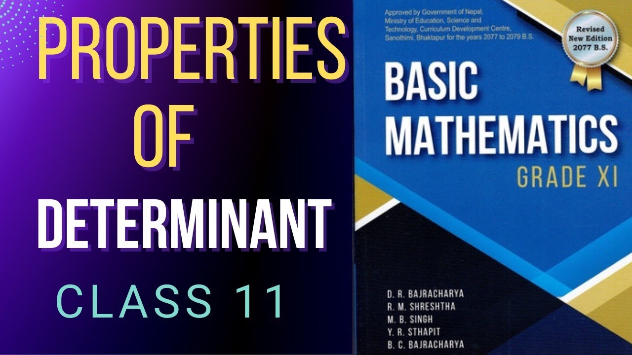 Important Questions| Properties of Determinant| Class 11 | Basic Math ...