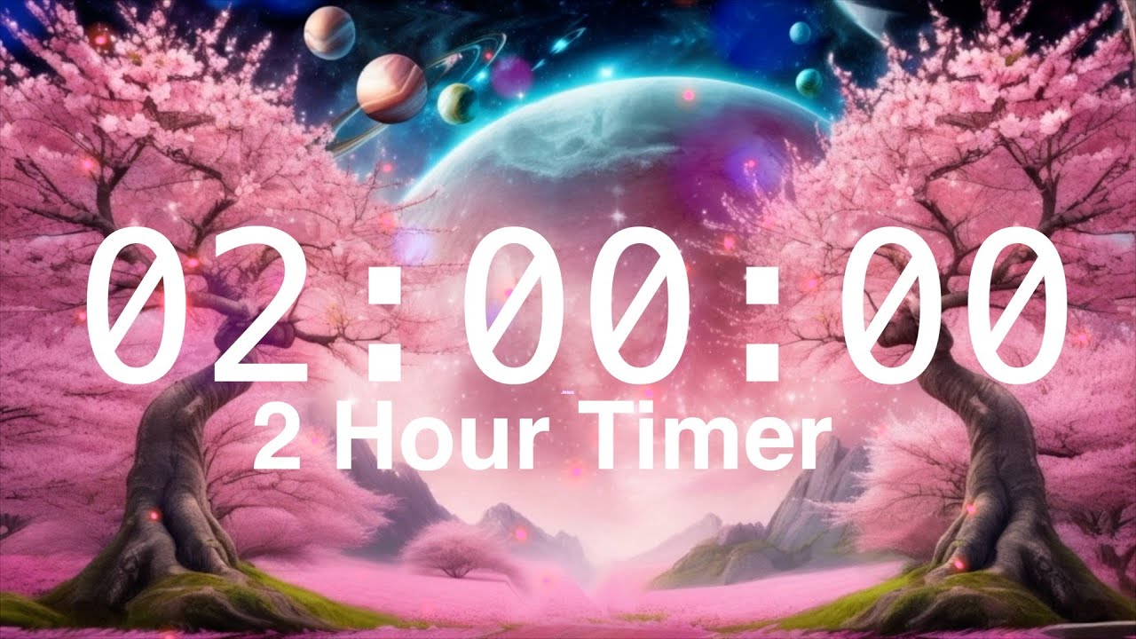 2 Hour Countdown Timer With Alarm Calming Music Fantasy Cherry