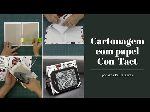 Cartonagem com Papel Con Tact - por Ana Paula Alves