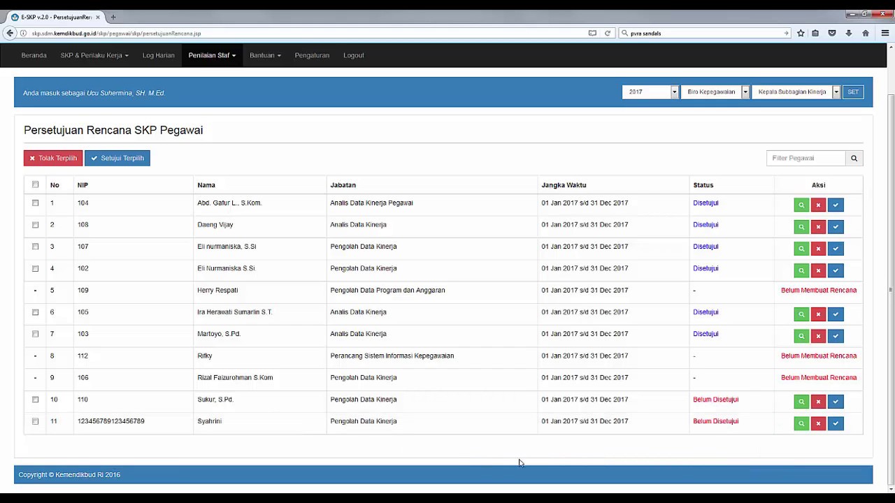 Tutorial E-SKP Part 4 - Persetujuan Rencana - YouTube