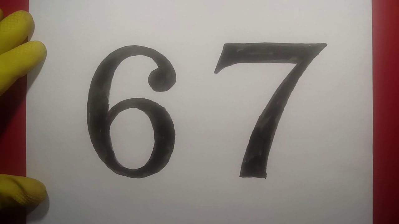 how to draw number 6 & 7 Six and Seven House Mailbox Beginners in fancy ...