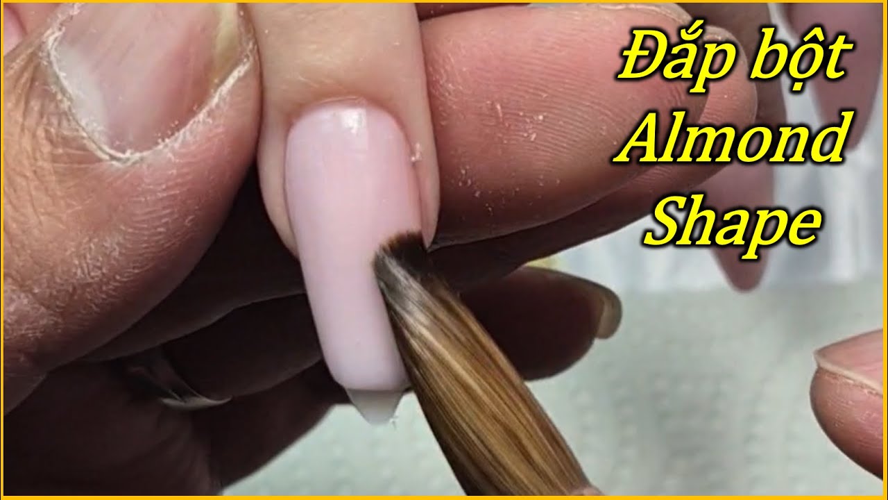 Cách đắp Almond shape 1 cục căn bản | Điệp Nguyễn - YouTube