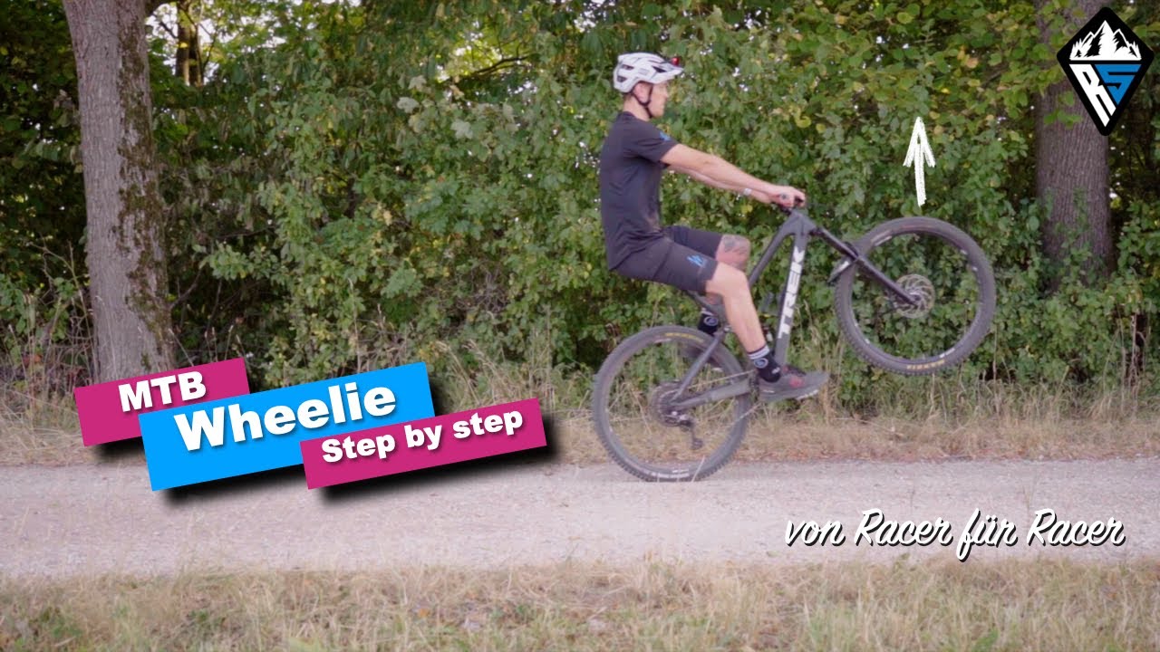 MTB Wheelie - Step by step // Lerne lässig auf dem Hinterrad zu fahren // RacingSkillz - YouTube