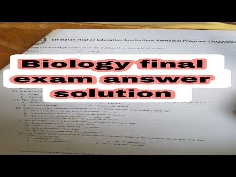 #Biology remedial final exam answer solution - YouTube