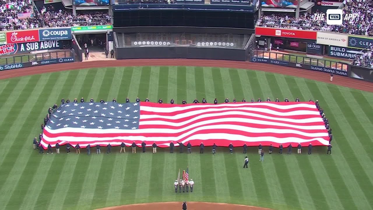 Yankees home opener pregame anthems - YouTube