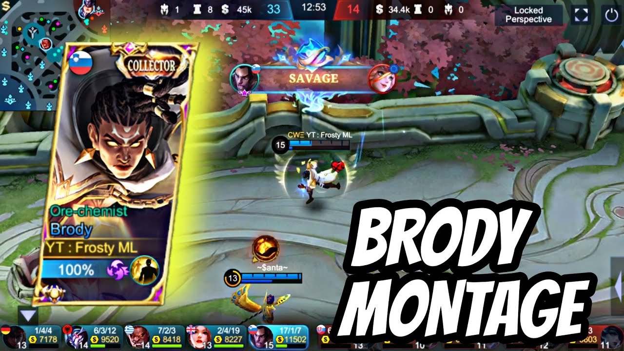 MLBB BRODY ORE CHEMIST MONTAGE | MLBB BRODY SAVAGE + BUILD AND EMBLEM ...