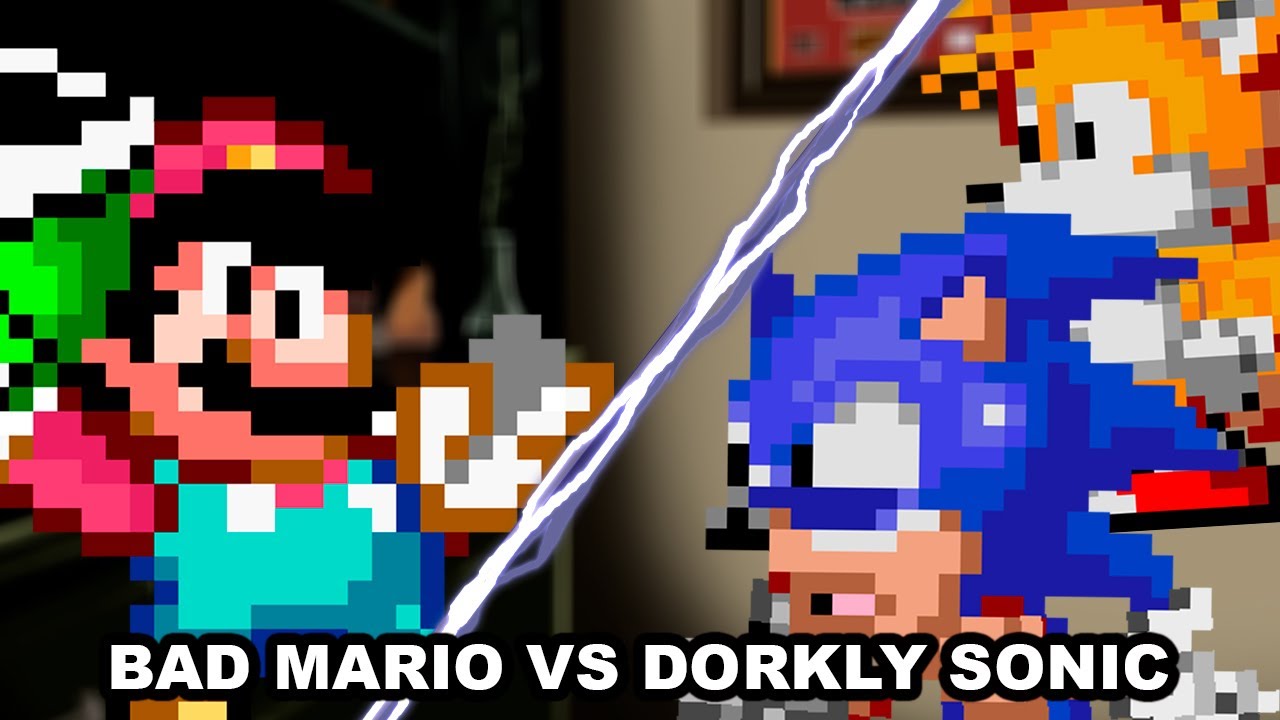Mario Vs Dorkly Sonic (Bad Day Cover) - Mario Madness V2 FNF - YouTube