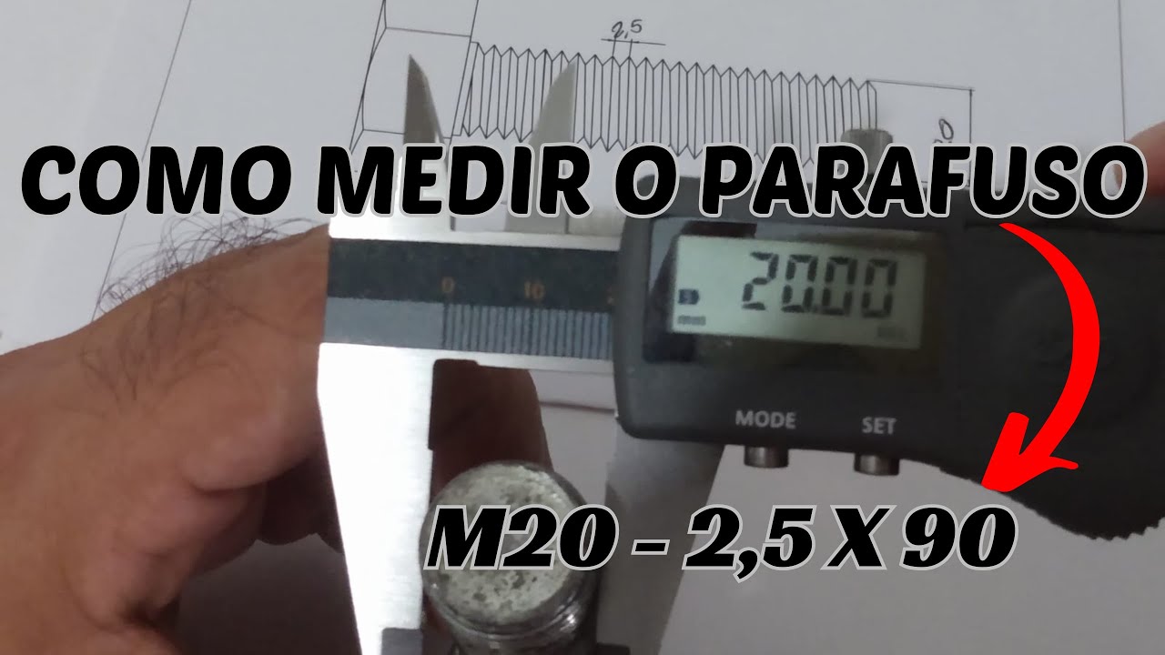 Como medir o parafuso com o paquímetro e encontrar a sua especificação ...