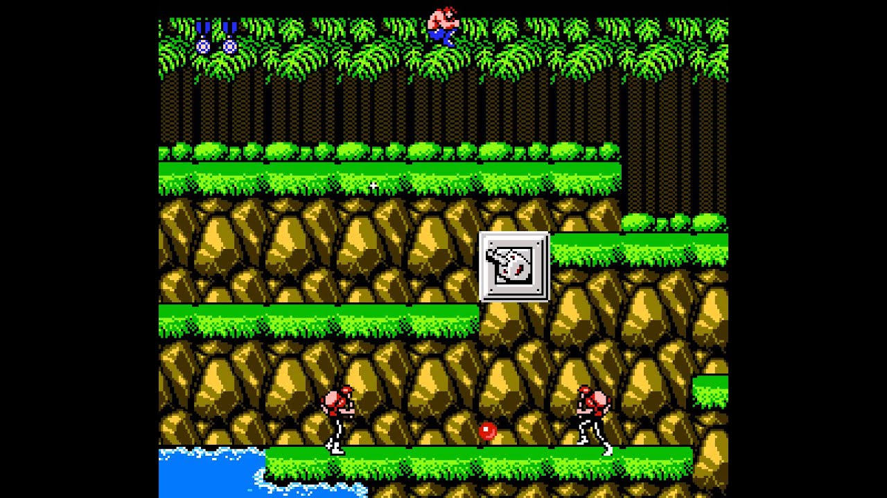 gameplay Contra Level 1 (jungle) NES - YouTube