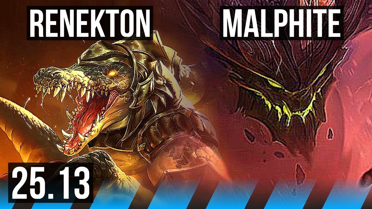 RENEKTON vs MALPHITE (MID) | 6 solo kills, 39k DMG, Godlike | KR Master ...