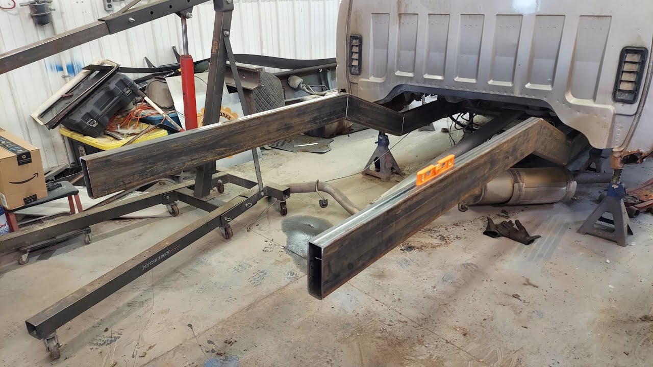 Back half frame build part 1.....Frame rails - YouTube