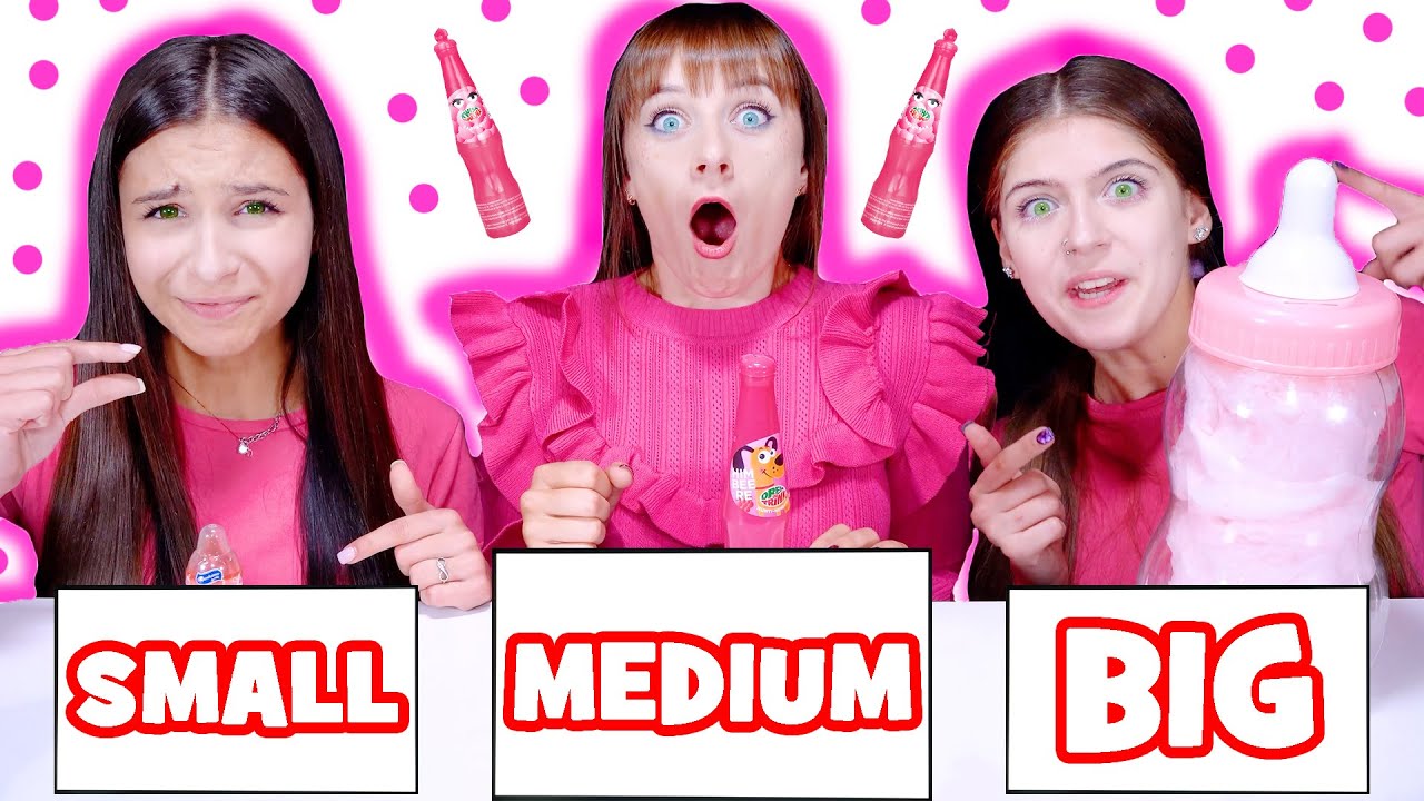 ASMR Eating Only Pink Food Challenge | Candy Race, Wax Candy, Twist And ...