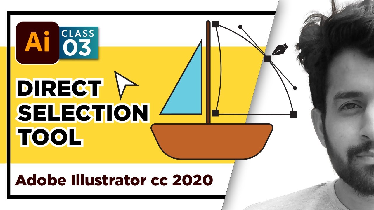 Direct Selection tool | Class 3 | Adobe Illustrator | Hanif Ali - YouTube