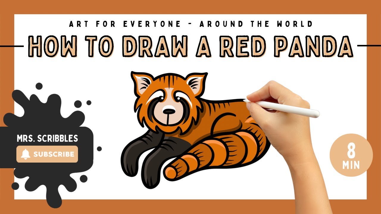 How To Draw A Red Panda | Step-By-Step Art Tutorial | Easy Drawing For ...