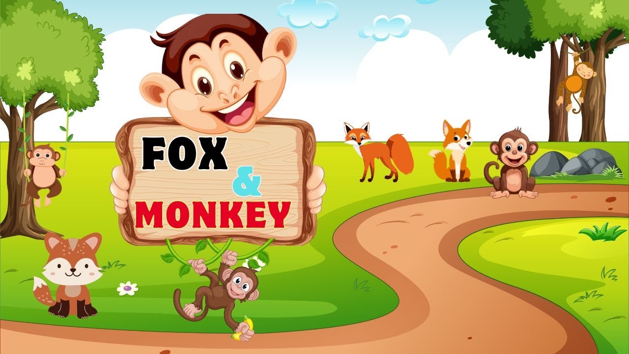 Fox And Monkey || Jungle Adventure || Cartoon Story For Kids || Tin Ton ...