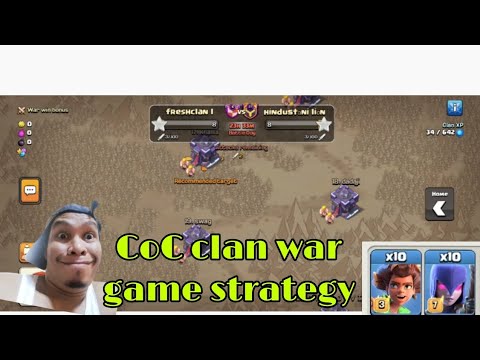 CoC clan war game strategy..#gaming #clashofclans - YouTube