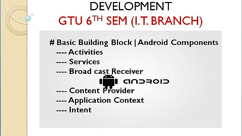 UNIT 3 ANDROID ACTIVITIES AND UI DESIGN - YouTube
