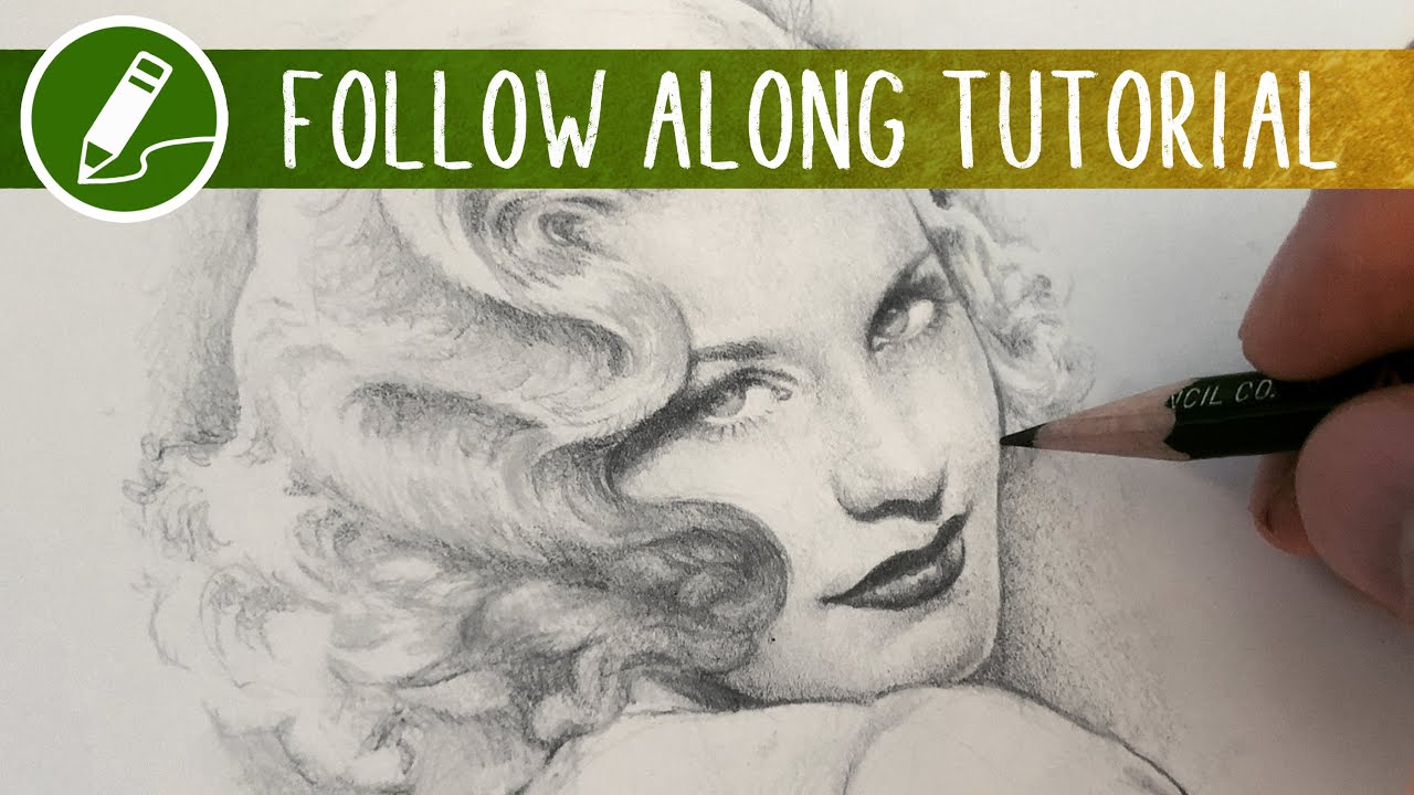 Drawing a Female Portrait Study | Follow Along Livestream - YouTube