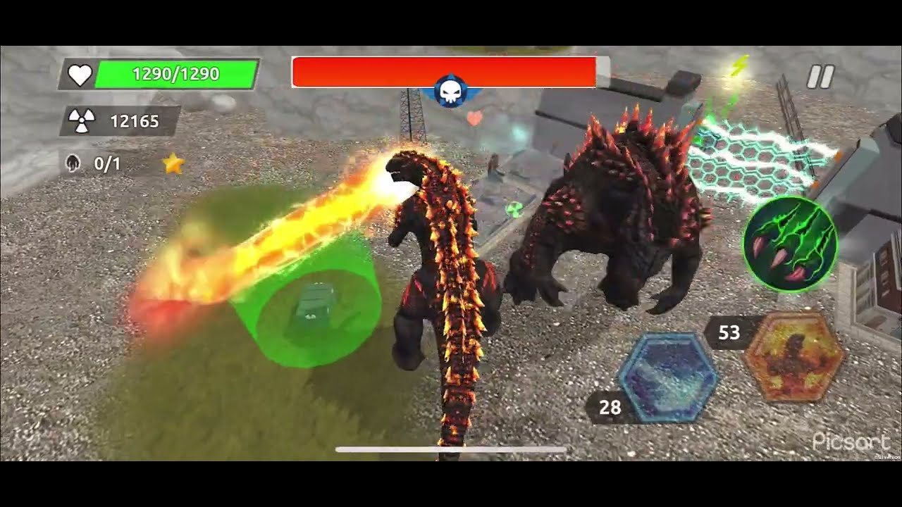 Burning Godzilla vs Burning Godzilla Insane Mode Monster Evolution:Hit ...