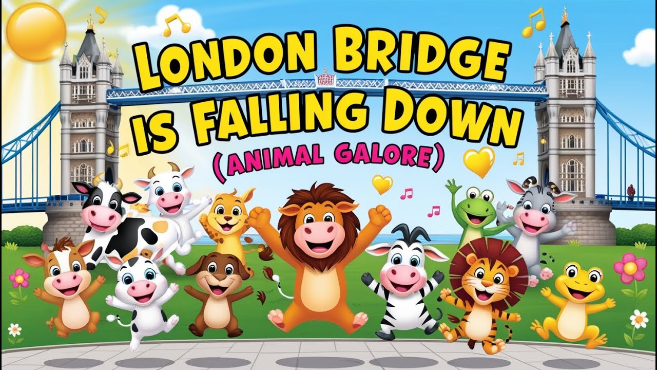 🎶🌈London Bridge Is Falling Down with 20 Cute Animals – Sing Along for ...