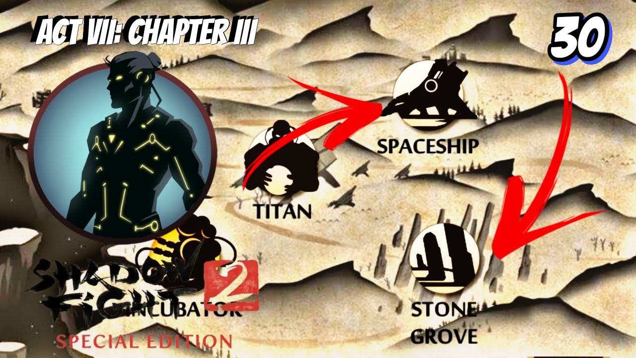 Shadow Fight 2 Special Edition || Spaceship and Stone Grove, Pt 30, ACT ...