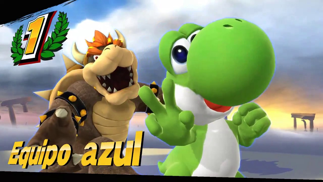 Yoshi and Bowser Great Team / SSB4 - YouTube
