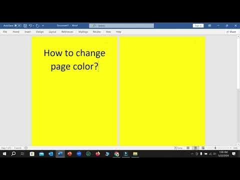 How To Change Page Color In Microsoft Word - Full Guide - YouTube