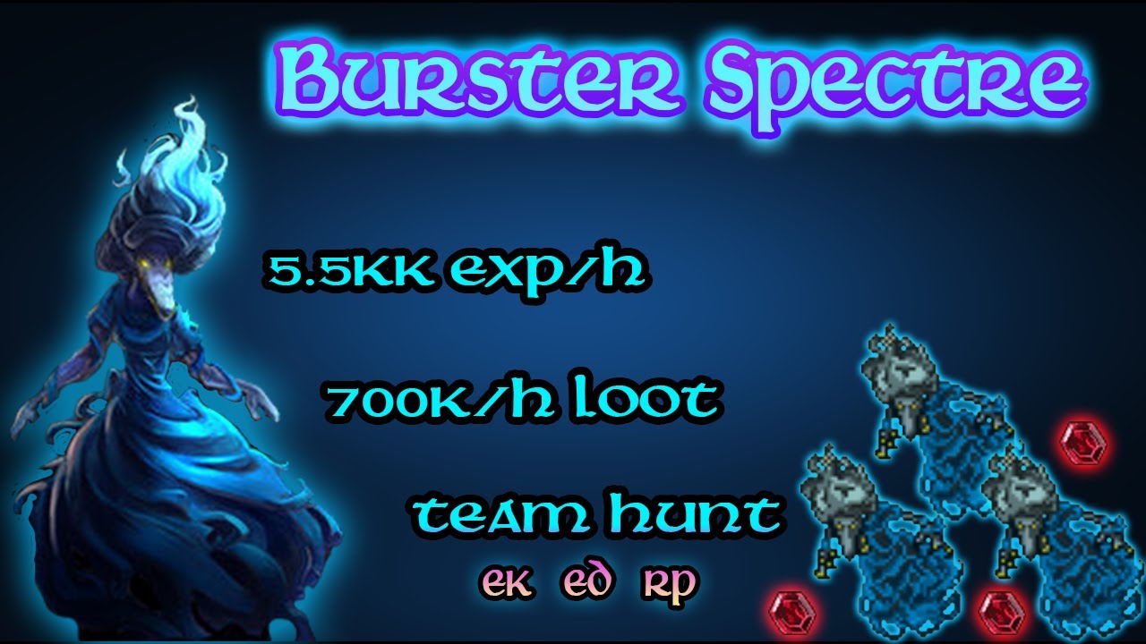 Tibia - Burster Spectre - 5.5kk exp/h - YouTube