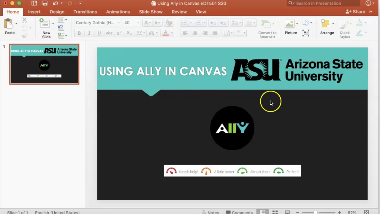 Using Ally in Canvas (ASU) EDT 501 - YouTube
