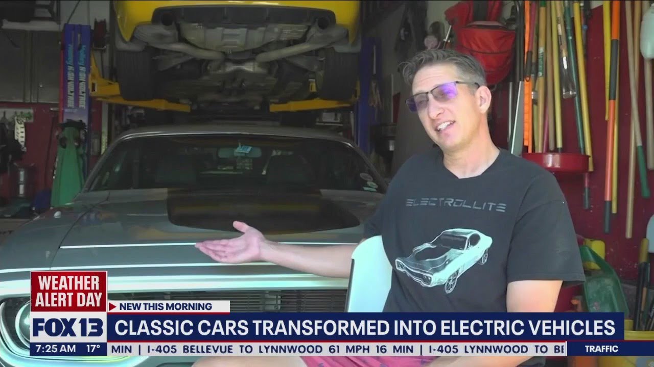 Classic cars transformed into electric vehicles | FOX 13 Seattle - YouTube
