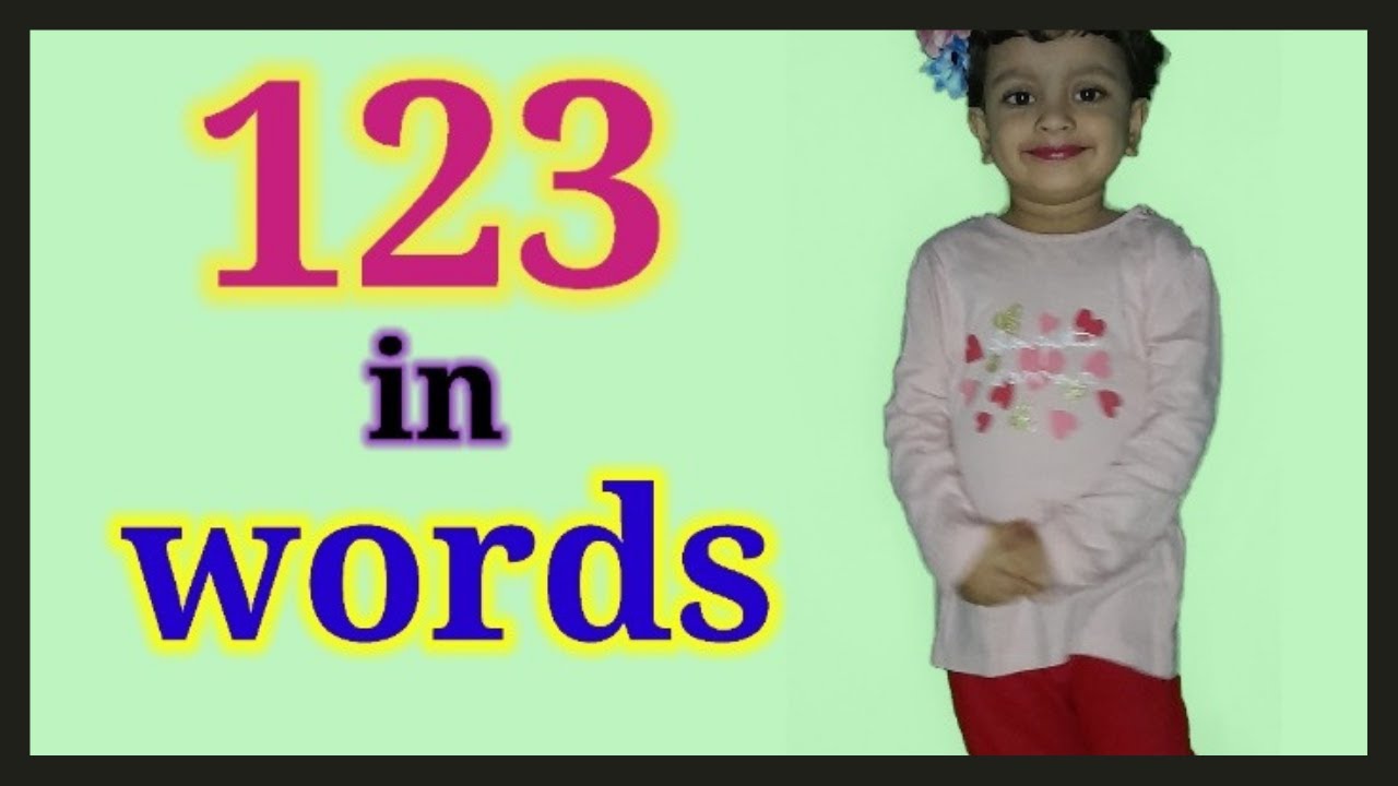 123 in words | Zubys learning world | one two three in words - YouTube